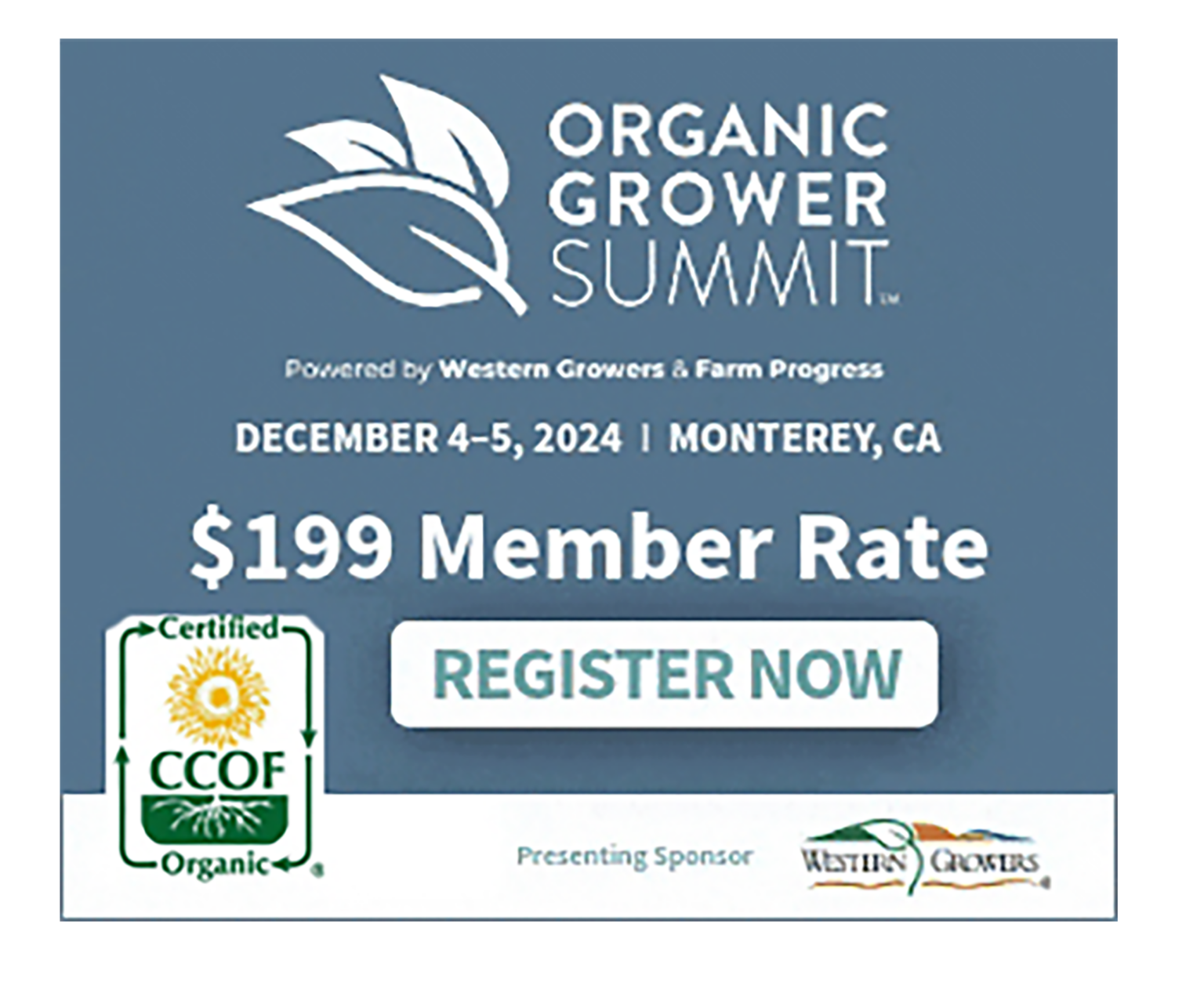 Organic Grower Summit Offers Special Rate to CCOF Members - CCOF.org