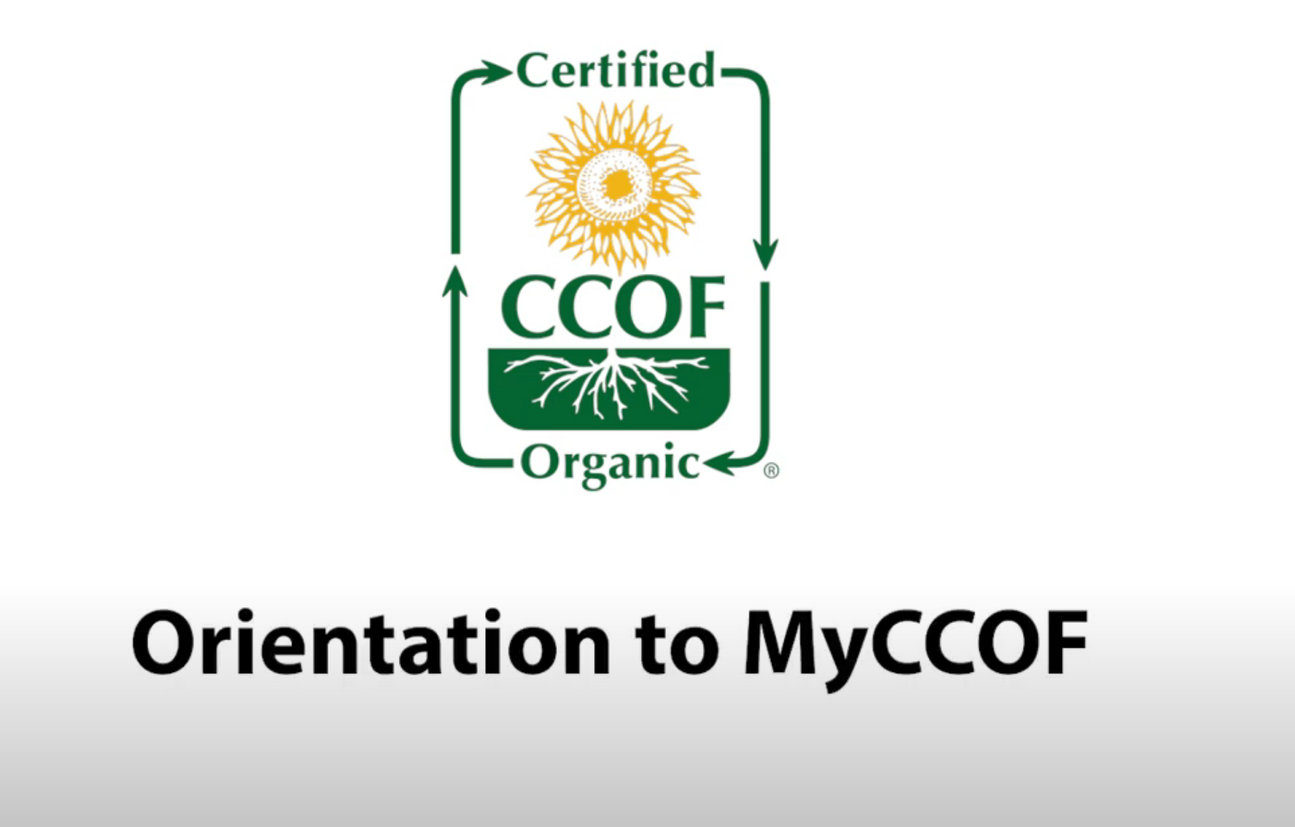 MyCCOF Portal Guide Videos | CCOF